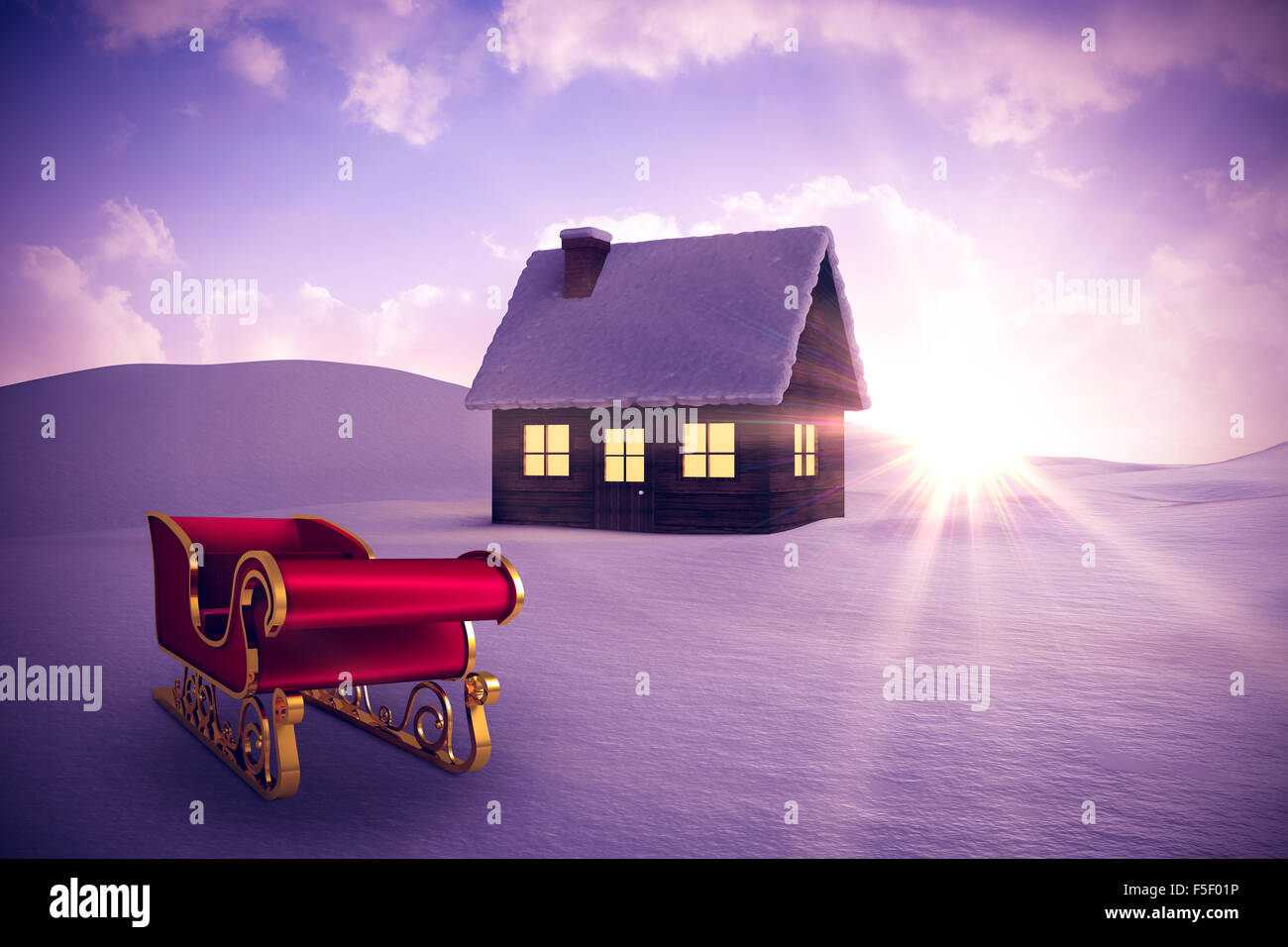 Red sleigh hi-res stock photography and images - Alamy