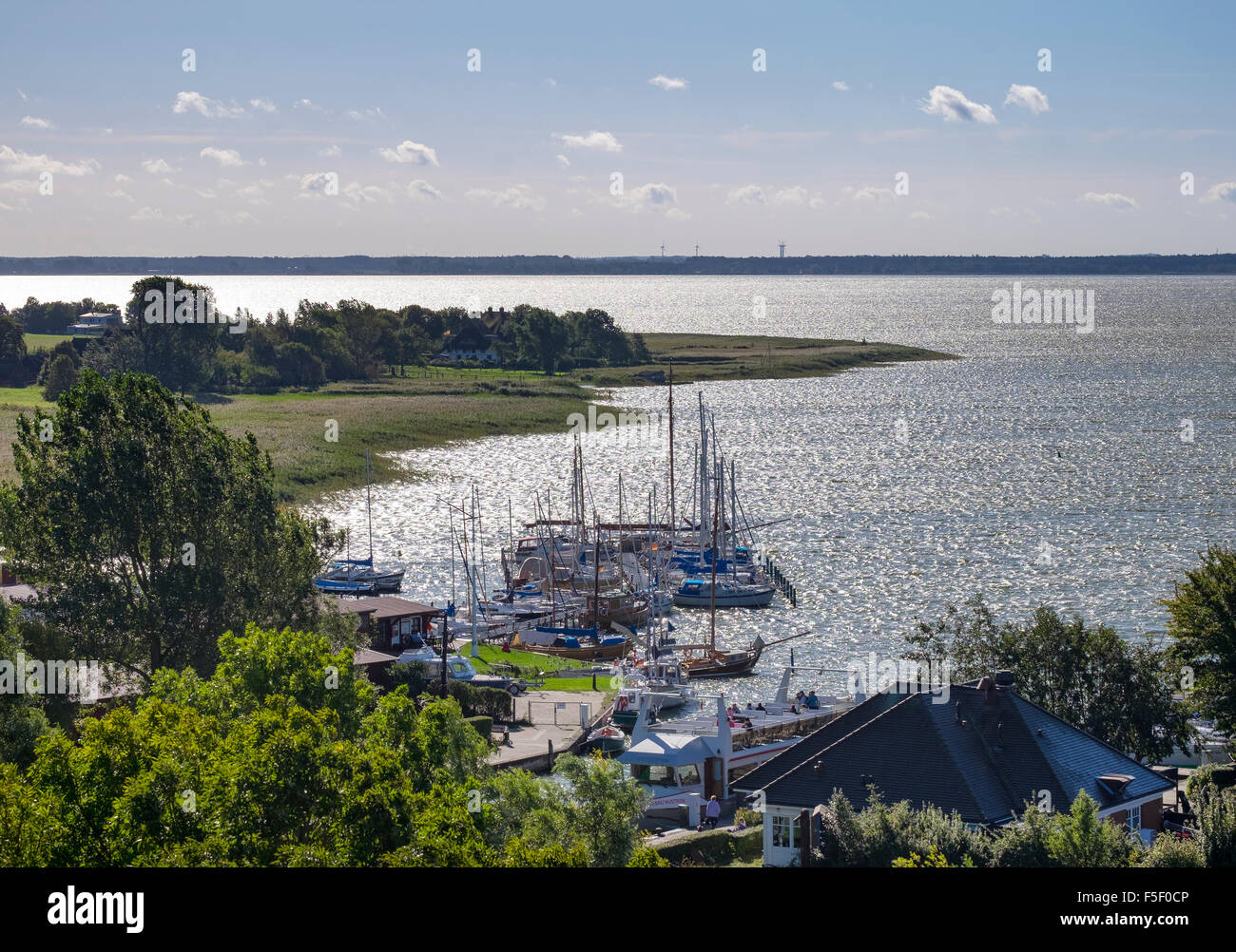Saaler Bodden and harbour, Baltric resort Wustrow, Fischland, Fischland ...
