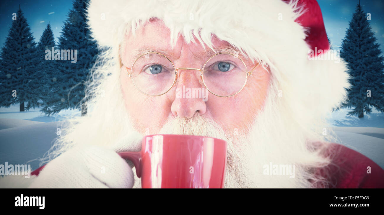 Santa claus drinks from red hi-res stock photography and images - Alamy