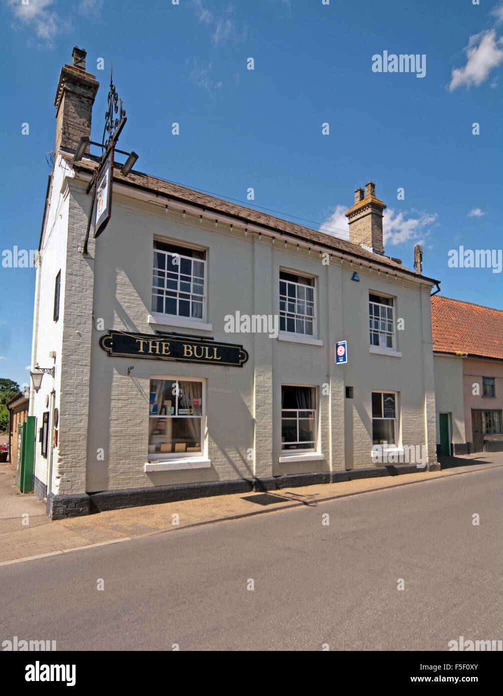 Woolpit, Suffolk, Bull Pub Stock Photo - Alamy