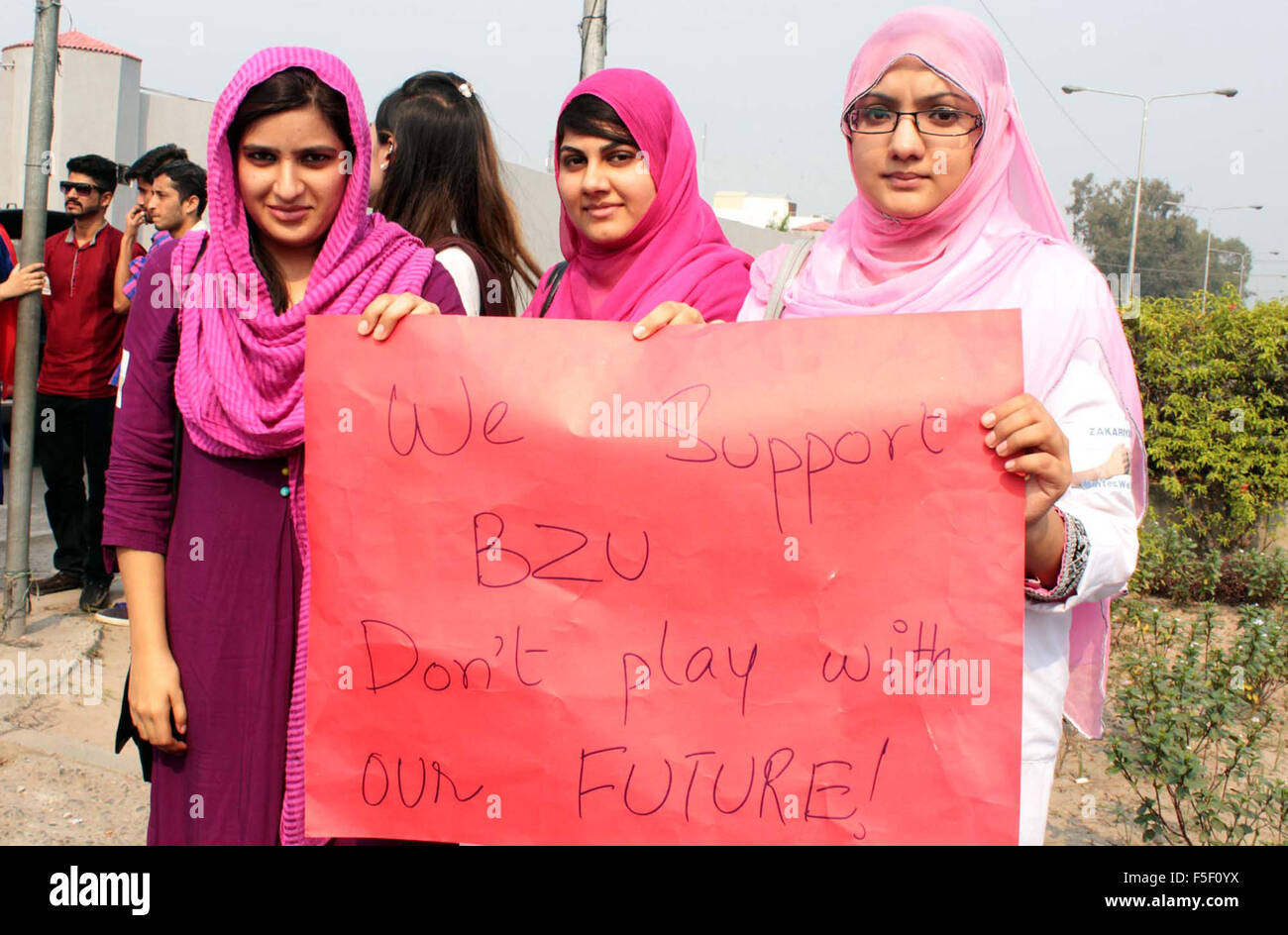 Students of Bahauddin Zakariya University chant slogans against ...