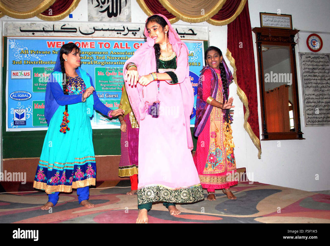 Students perform tableau on stage during Distribution of Renewal and ...
