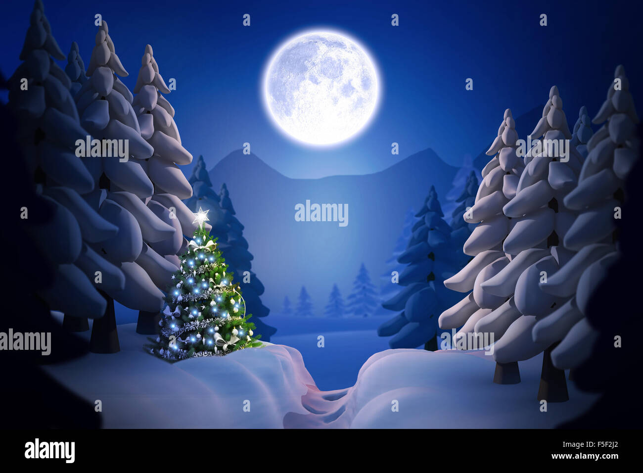 Winter snow scene Stock Photo - Alamy