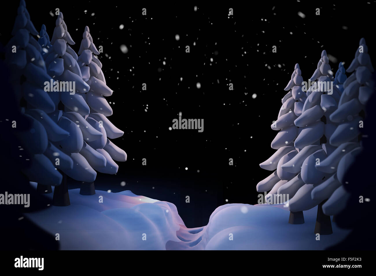 Winter snow scene Stock Photo - Alamy