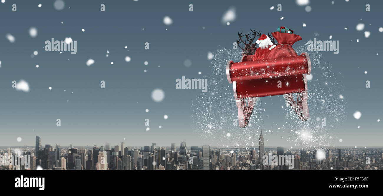 Santa sleigh flying hi-res stock photography and images - Alamy