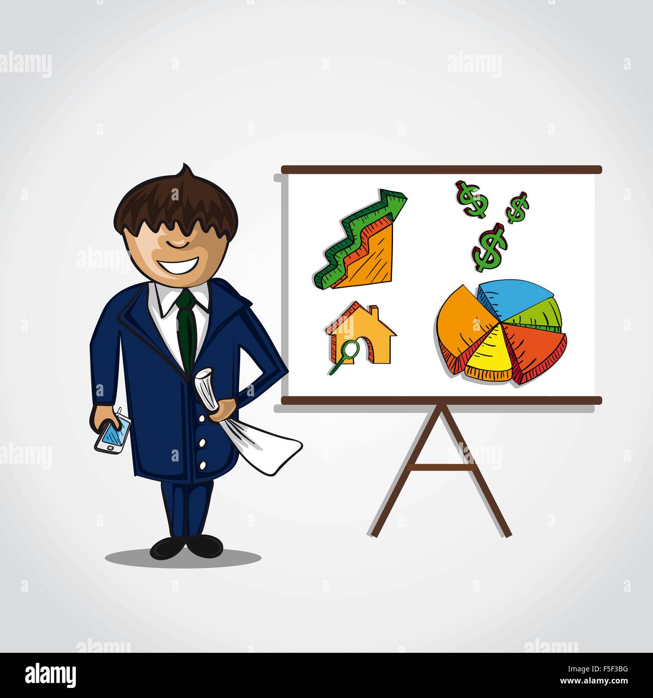 Man doing presentation to Stock Vector Images - Alamy