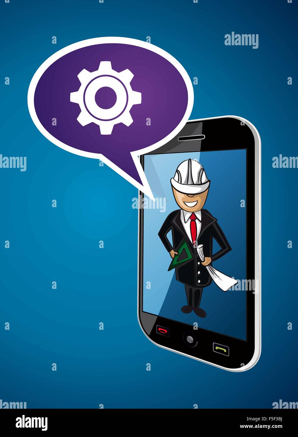 Mobile app presentation man Stock Vector Images - Alamy