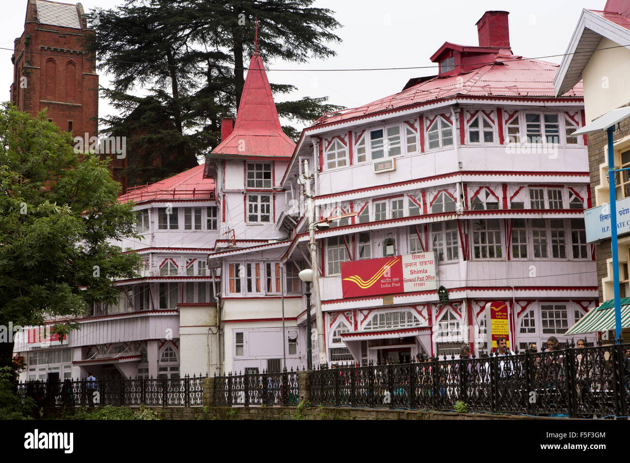 India, Himachal Pradesh, Shimla (Simla), Mall Road, historic colonial ...