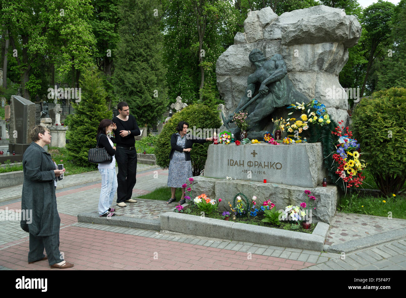 Lviv, Ukraine, the grave of Ivan Franko at the Lychakiv Cemetery Stock ...