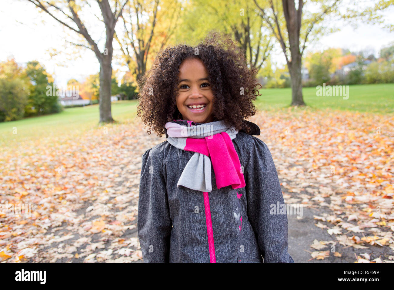 Child on autumn season portrait Stock Photo - Alamy