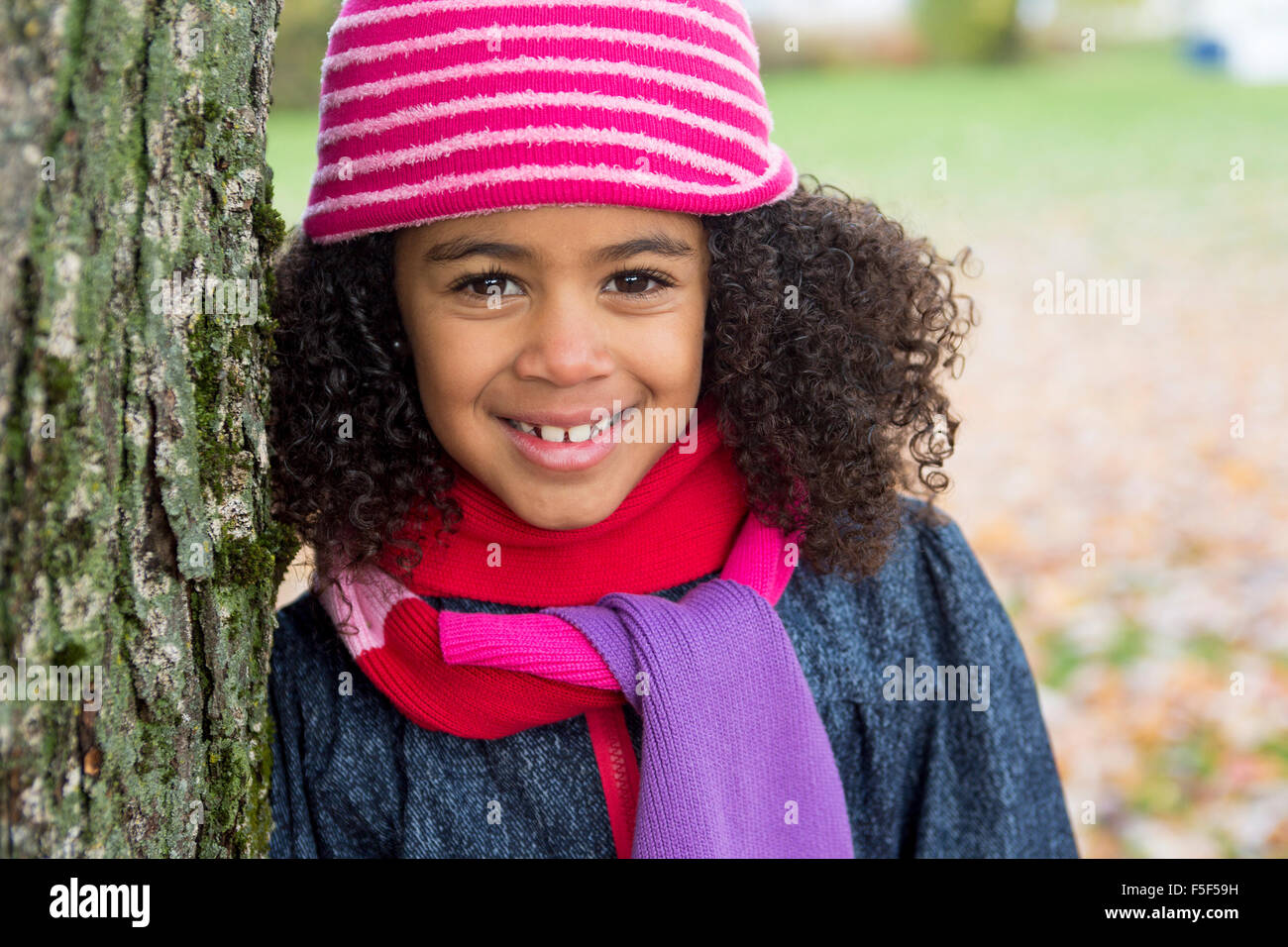 Child on autumn season portrait Stock Photo - Alamy