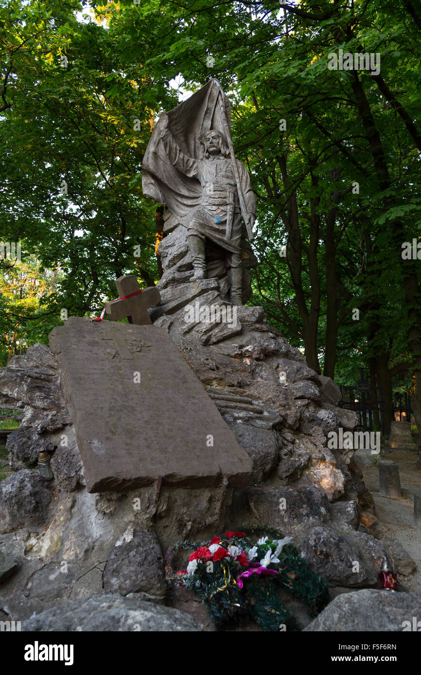 Lviv, Ukraine, monument on the Lychakiv Cemetery Stock Photo - Alamy