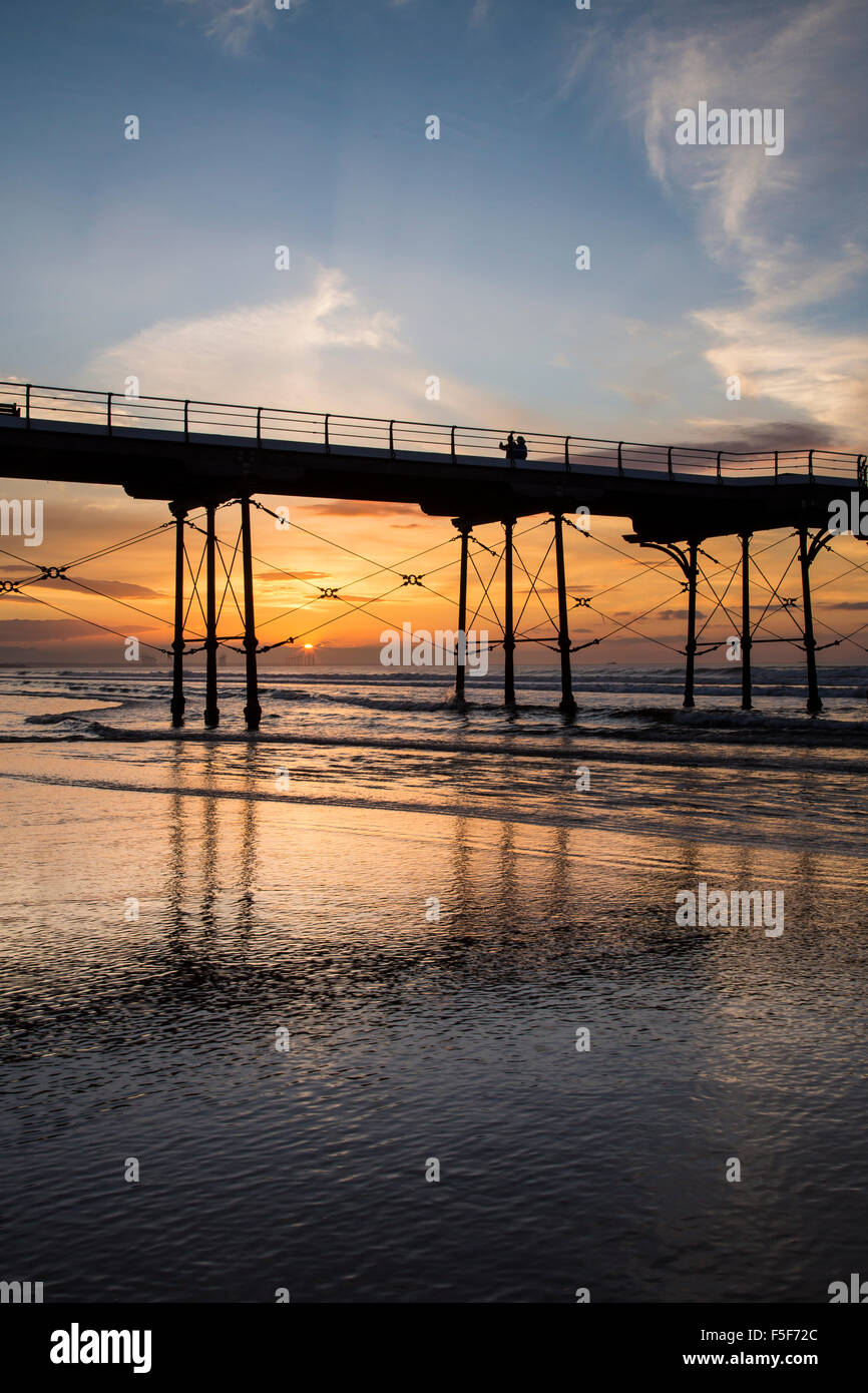 Summer Sunset, Saltburn Beach, Cleveland Stock Photo - Alamy