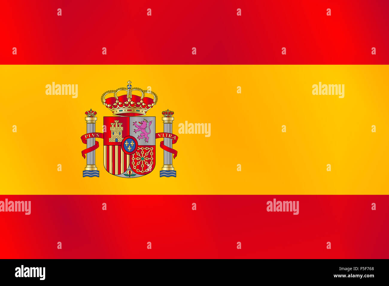 The flag of Spain with icons over red and yellow Stock Photo - Alamy
