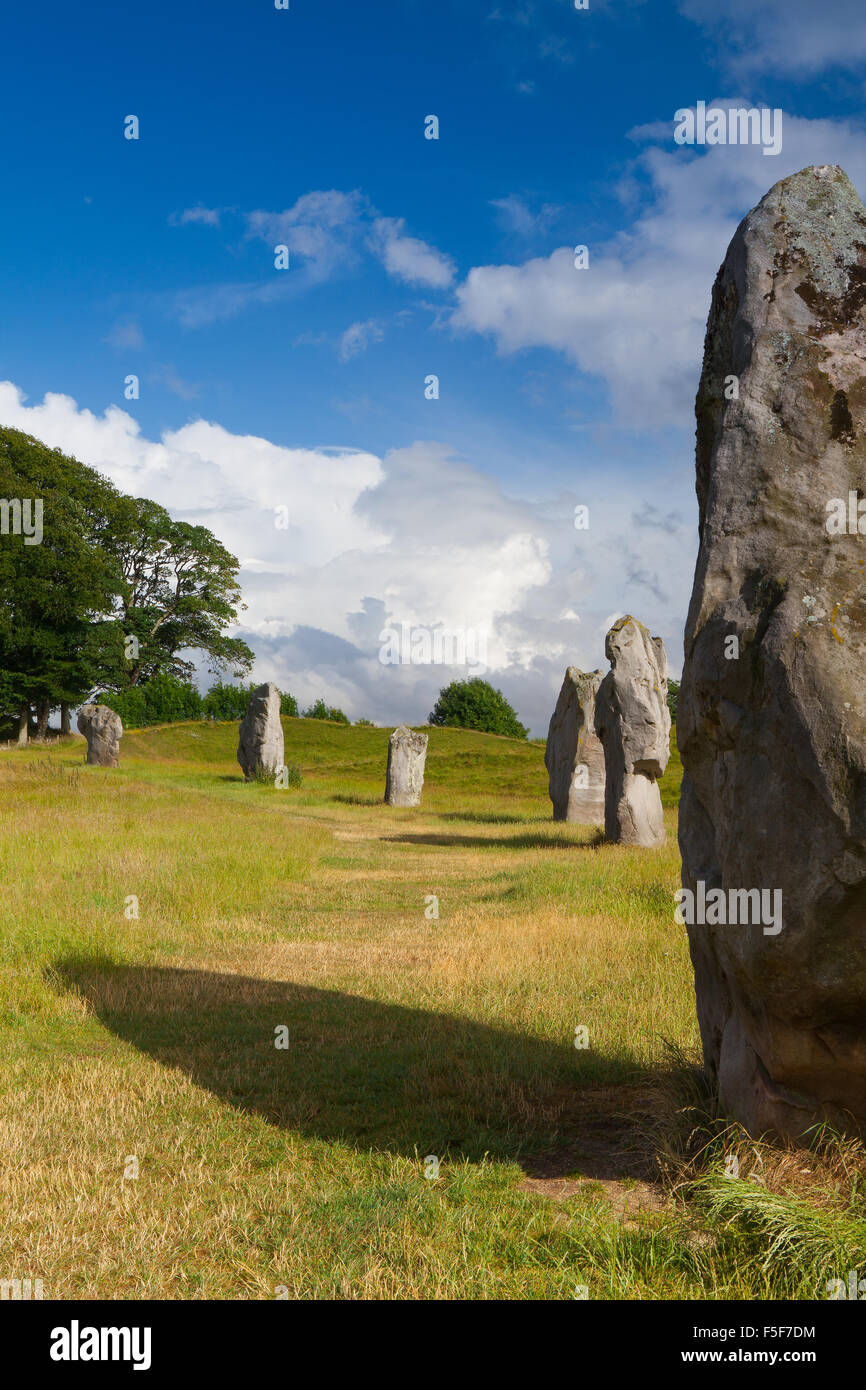 Stone circle in Avebury. It is the largest stone circle in the world ...
