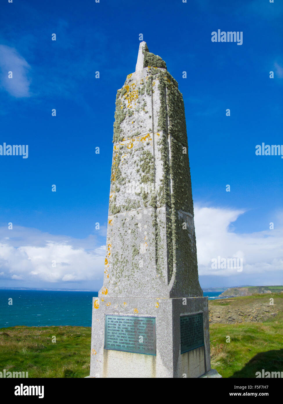 Marconi Monument, Poldhu, Nr Mullion, Lizard Peninsula, Cornwall ...