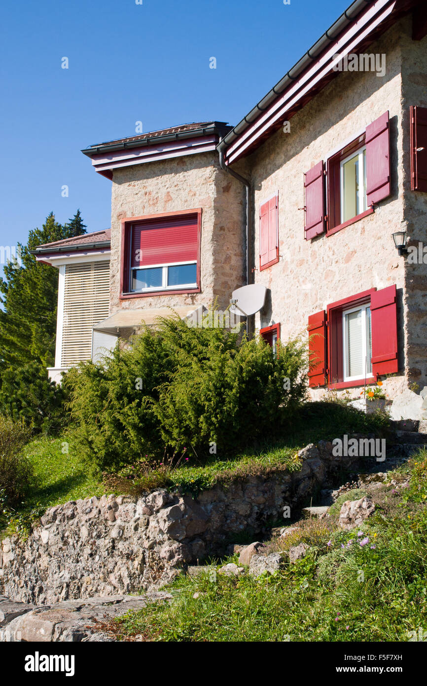 A typical house in the swiss alps, picture was taken from public space ...