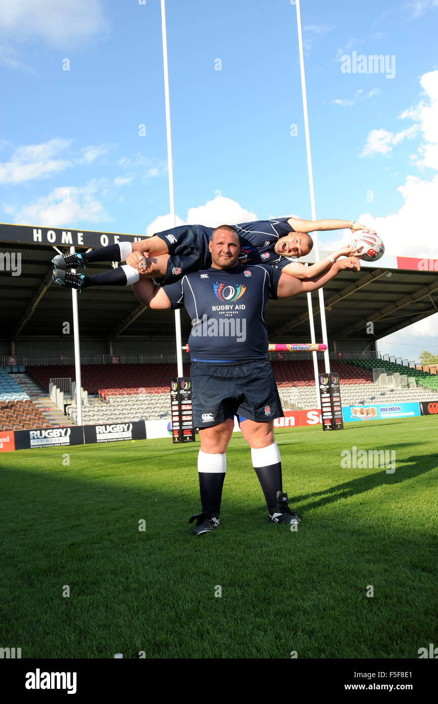 Photocall and training for Rugby Aid 2015 at The Twickenham Stoop ...