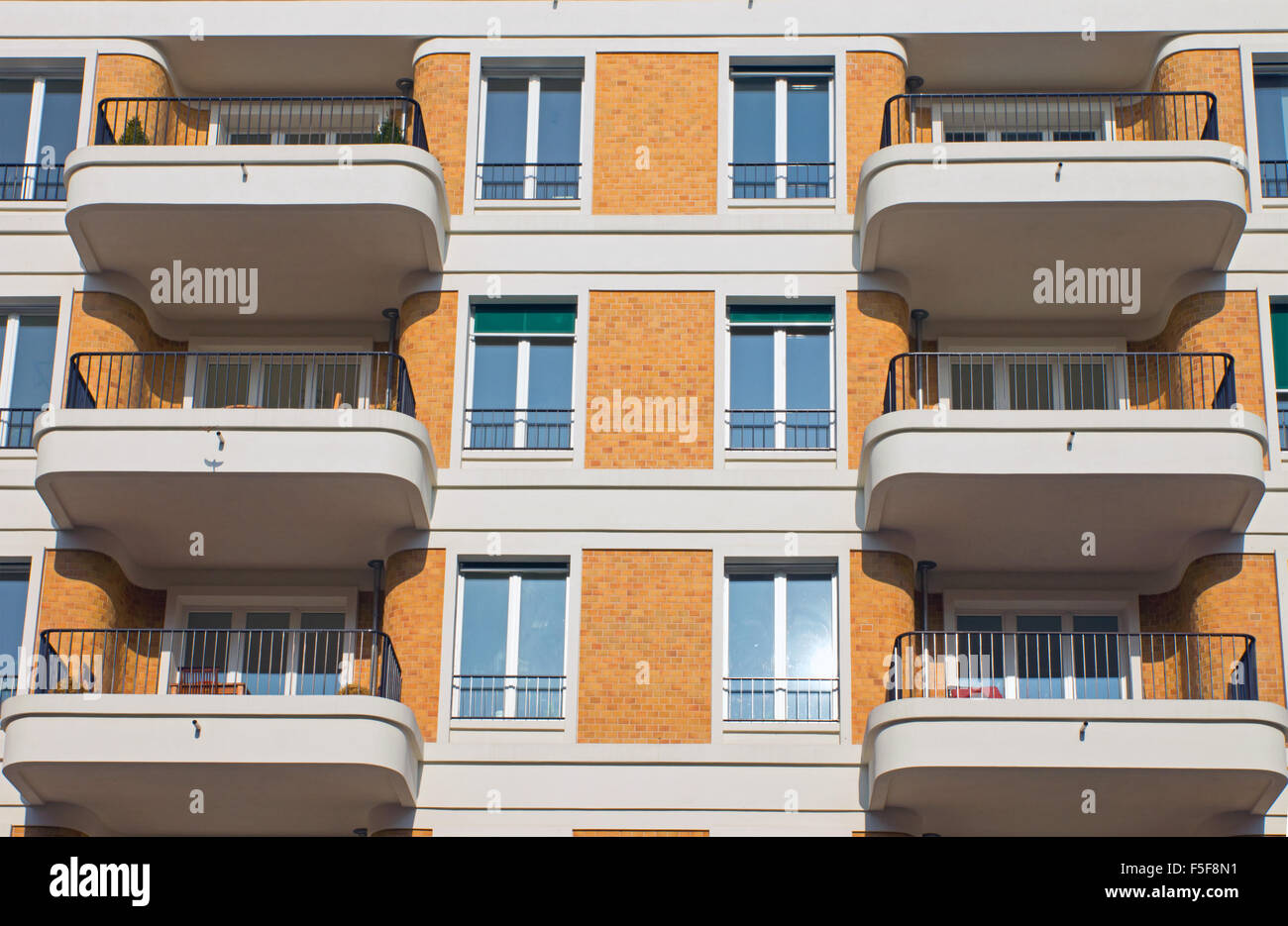 Rounded facade apartment building block High Resolution Stock ...