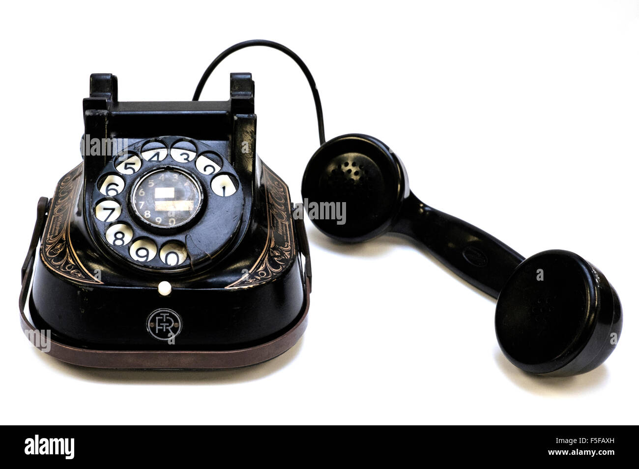 original bell bakelite rotary dial telephone from the 1940s 1950s on a ...