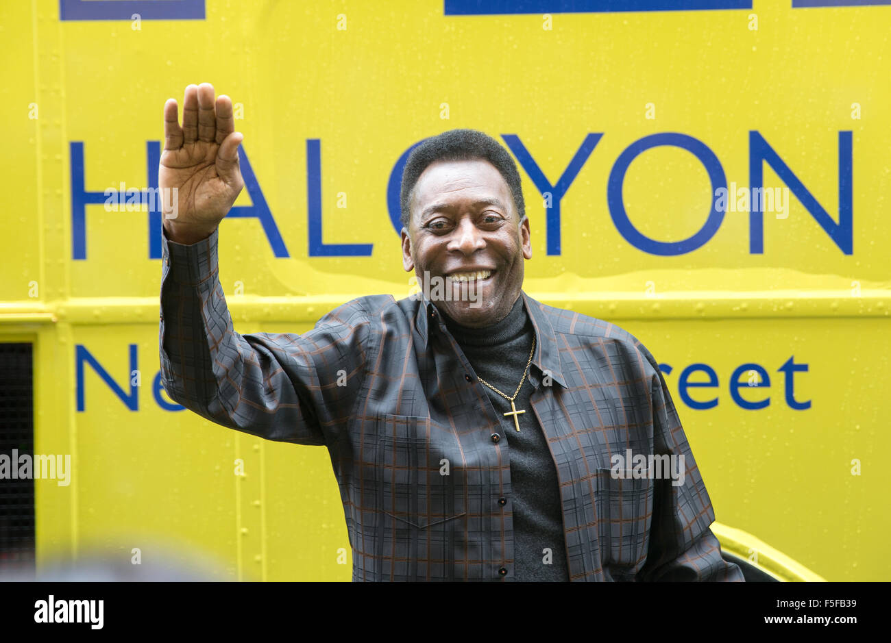 Pele,real name Edson Arantes do Nascimento,attends an exhibition about ...