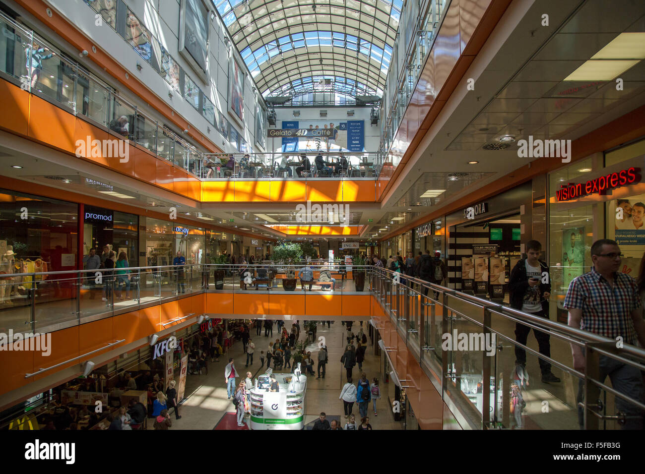 Wroclaw, Poland, in the shopping center Galeria Dominikanska Stock ...