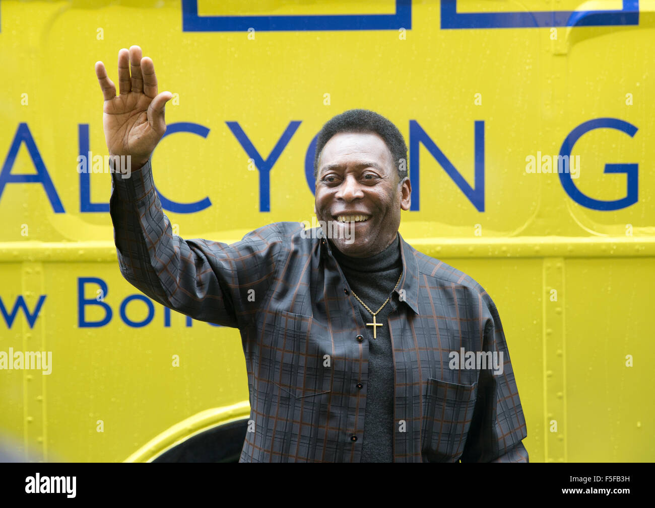 Pele,real name Edson Arantes do Nascimento,attends an exhibition about ...