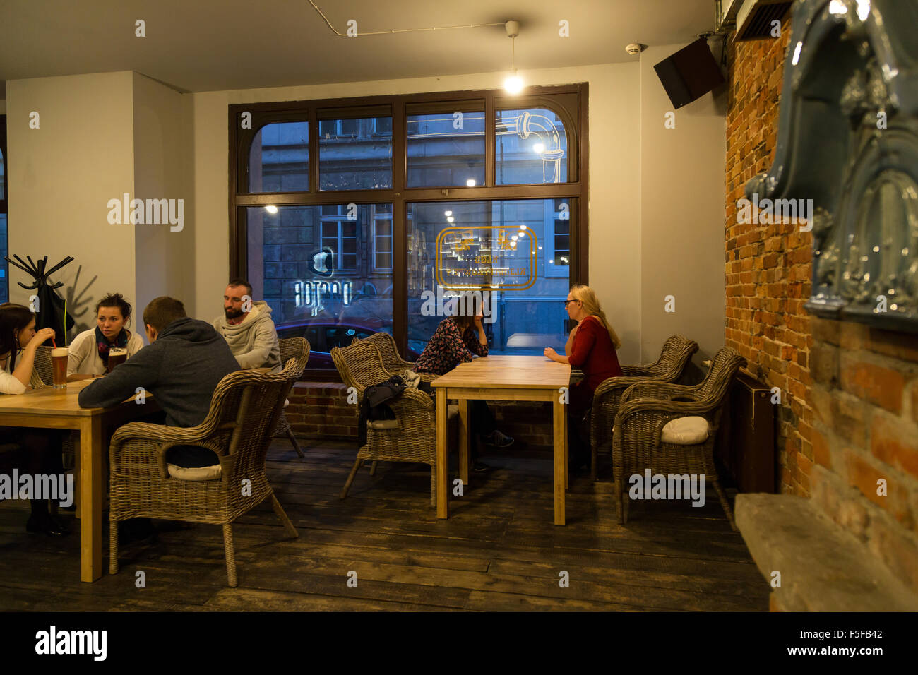 Wroclaw, Poland, new renovated old building in the center pub in Stock ...