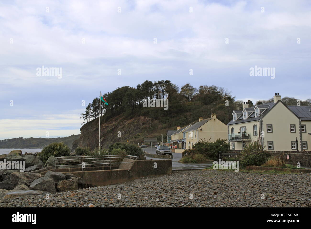Amroth seafront, Carmarthen Bay, Pembrokeshire, Dyfed, Wales, Great ...