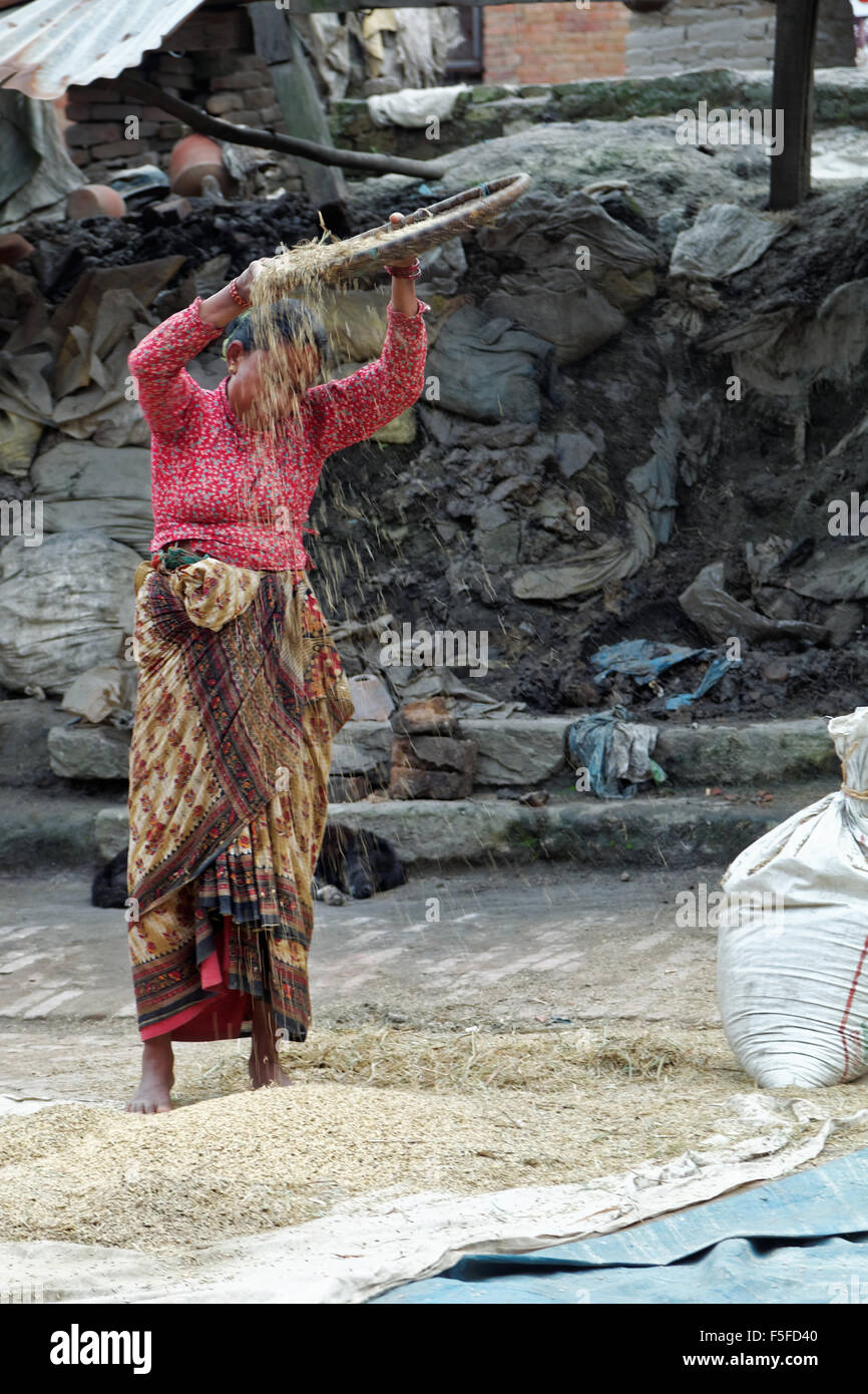 Traditional winnowing hi-res stock photography and images - Alamy