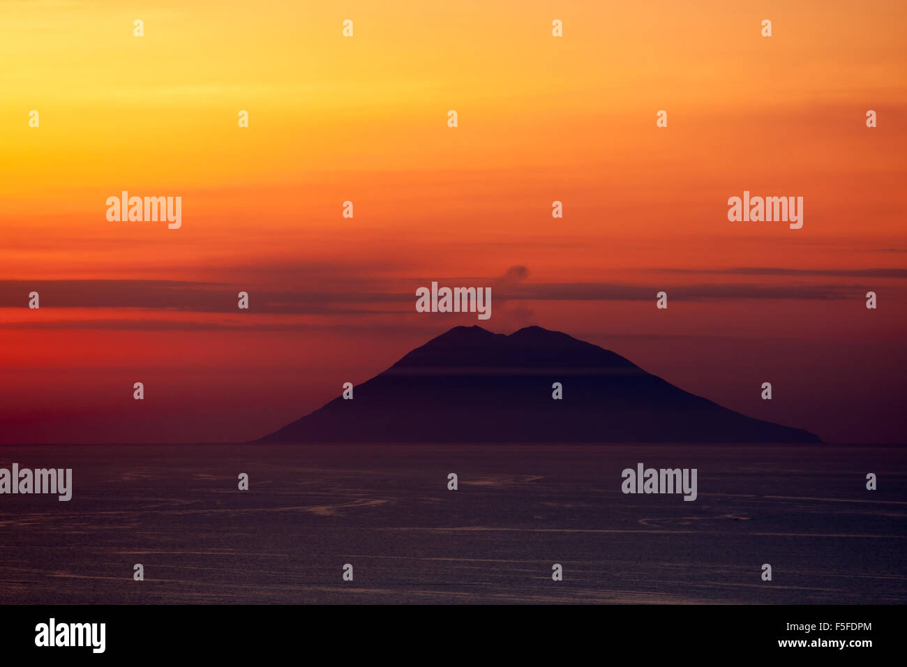 A view of Stromboli from mainland Italy Stock Photo - Alamy