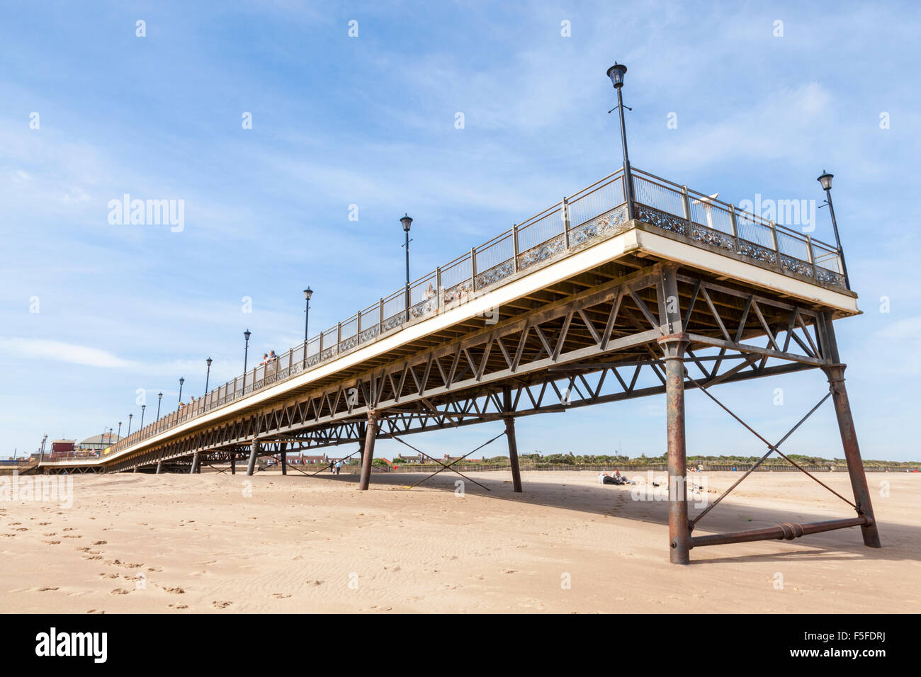 Skegness Pier from the beach, Skegness, Lincolnshire, England, UK Stock ...