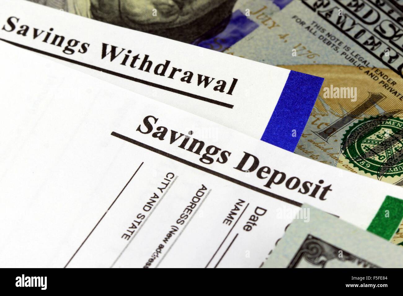 Deposit and withdrawal slip hi-res stock photography and images - Alamy