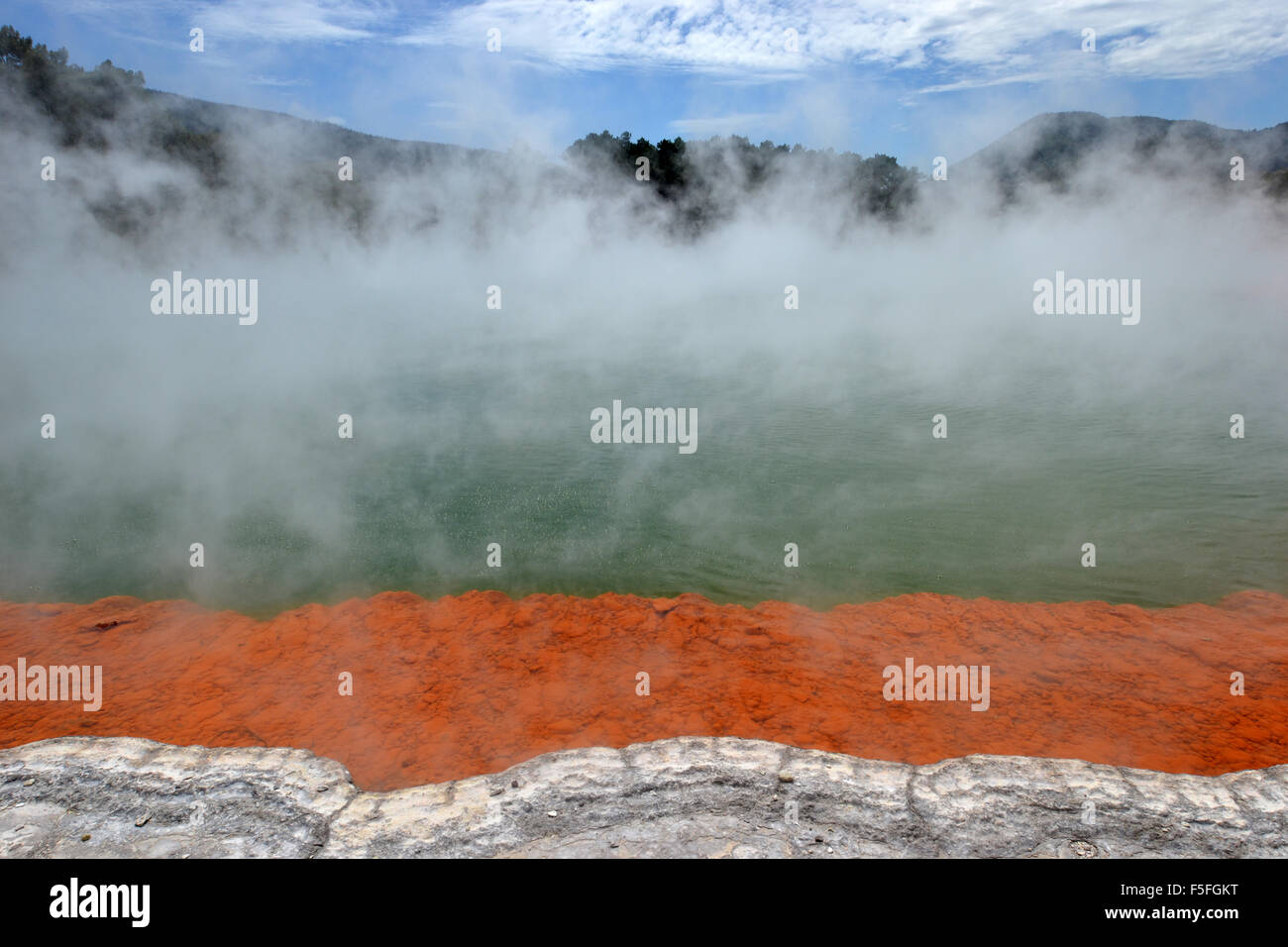 Champagne pool, Waiotapu Thermal Wonderland, Rotorua, North Island, New ...