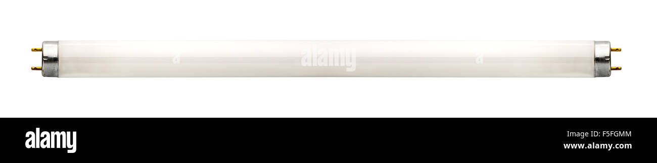 Fluorescent lamp on white Stock Photo - Alamy