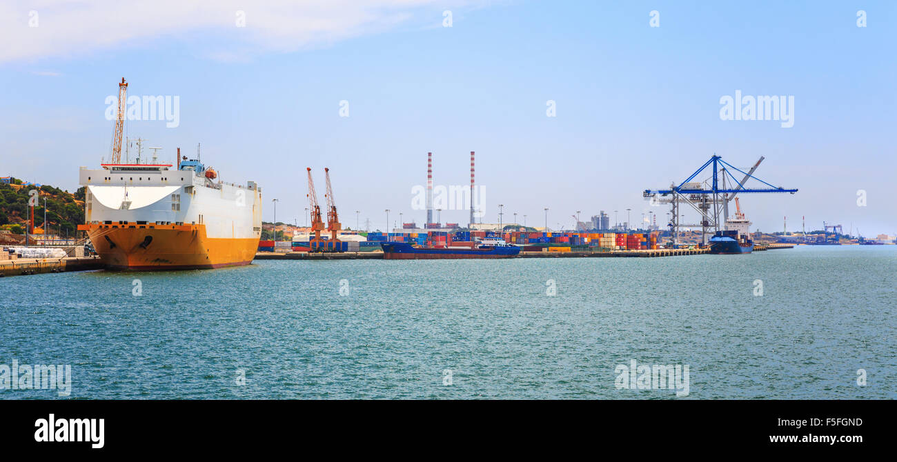 Port arrival and departure building Stock Photo - Alamy