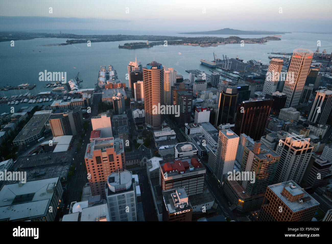 Auckland city buildings aerial hi-res stock photography and images - Alamy