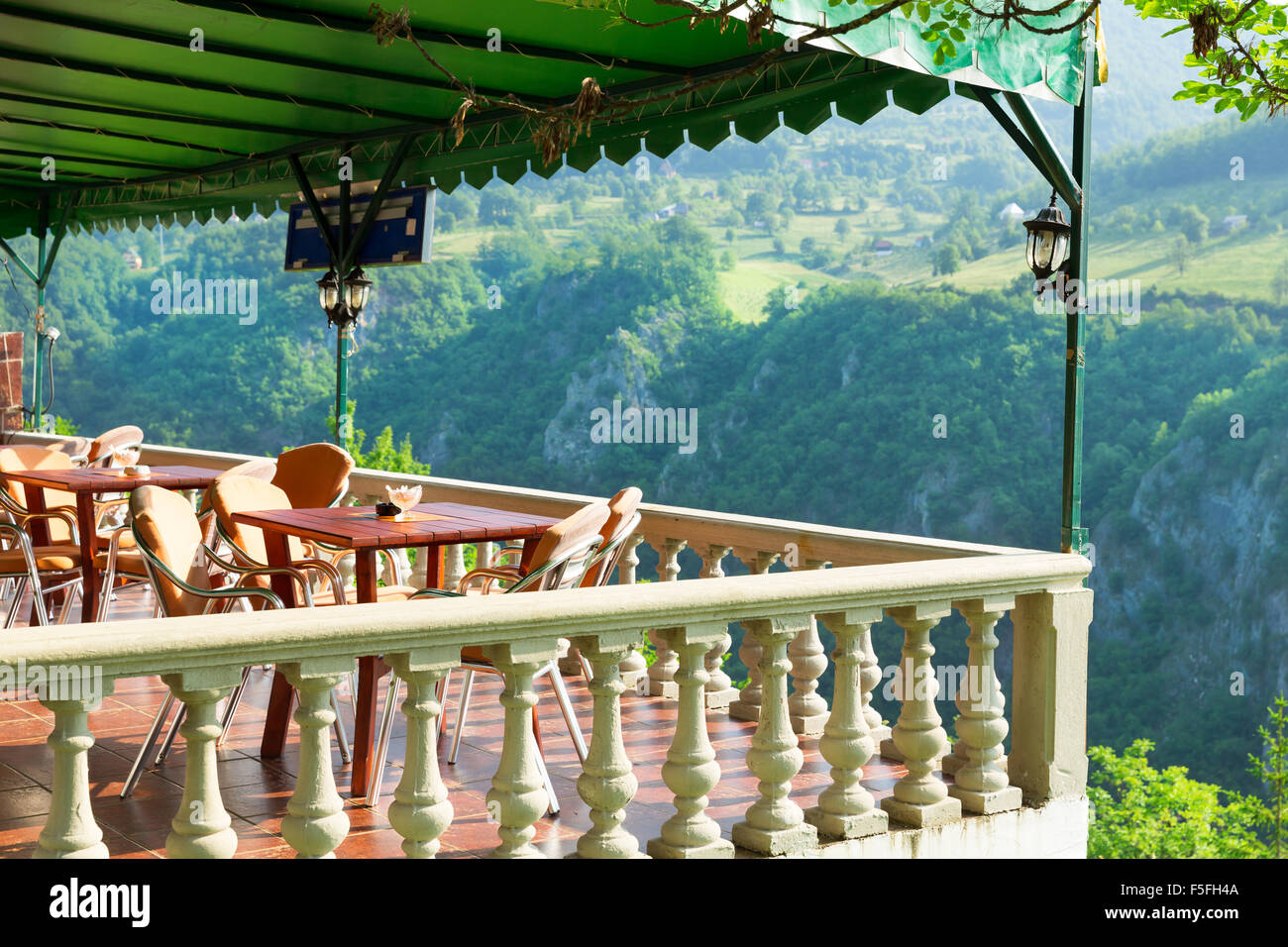 Outdoor cafe balcony hi-res stock photography and images - Alamy