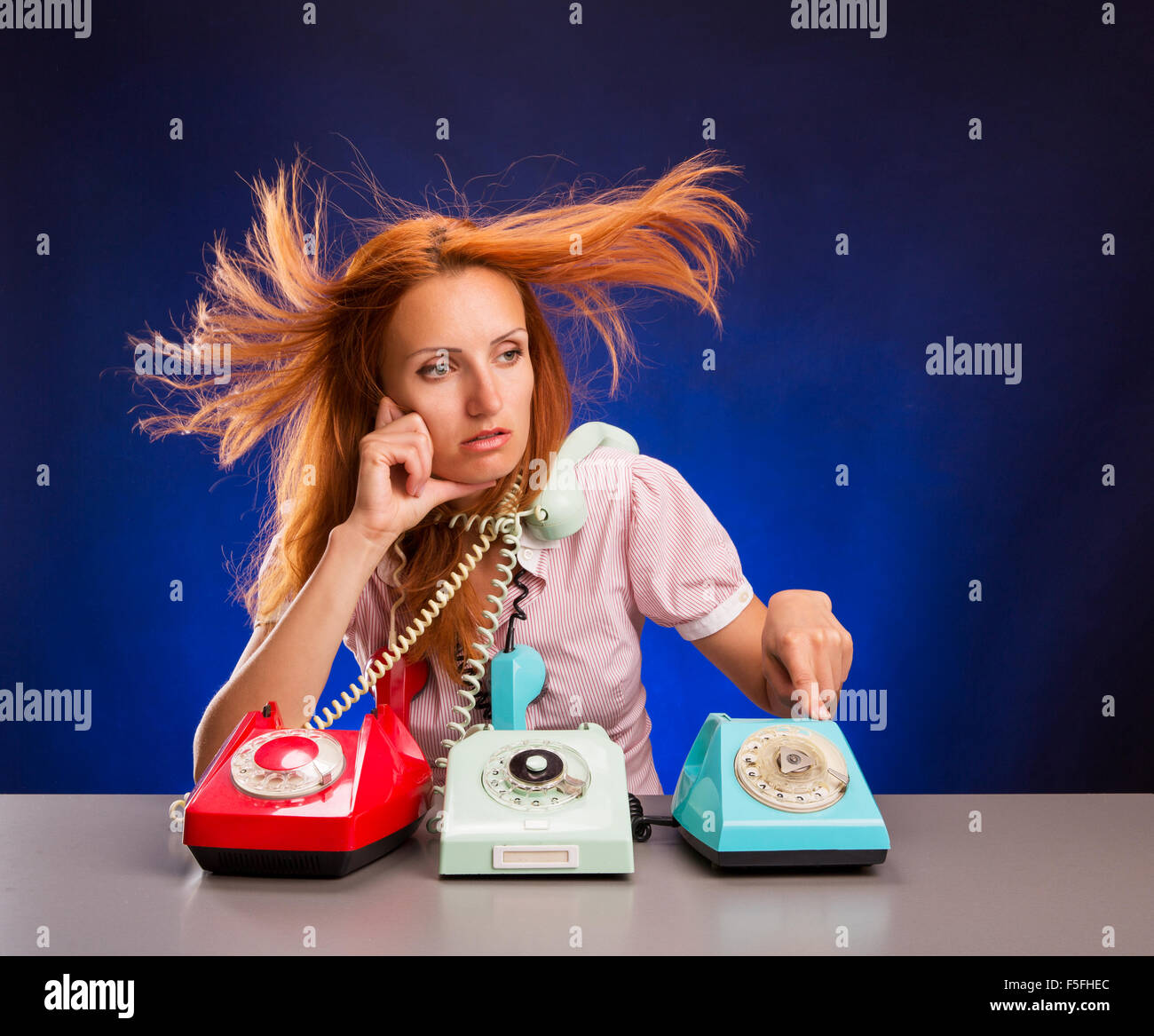 Tired business woman Stock Photo - Alamy