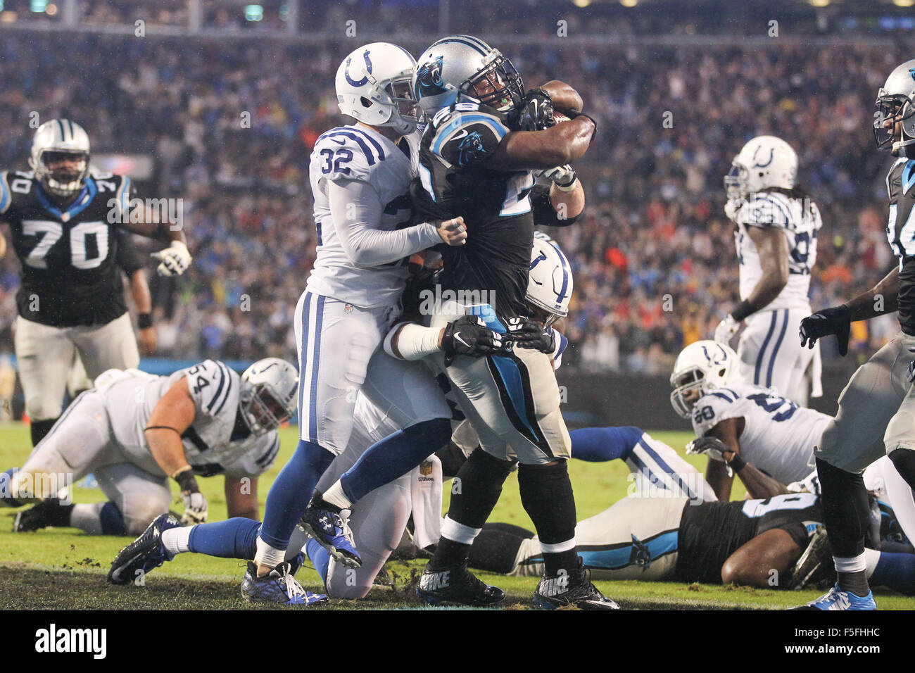 Overtime. 2nd Nov, 2015. NC, Carolina Panthers running back Jonathan ...