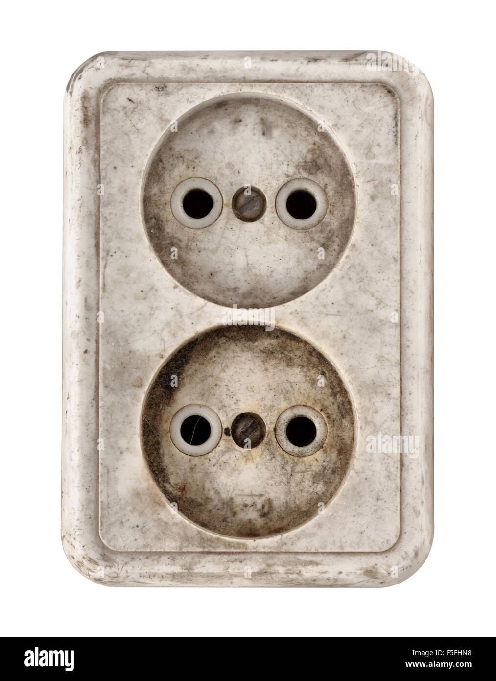 Old dirty electrical outlet Stock Photo - Alamy