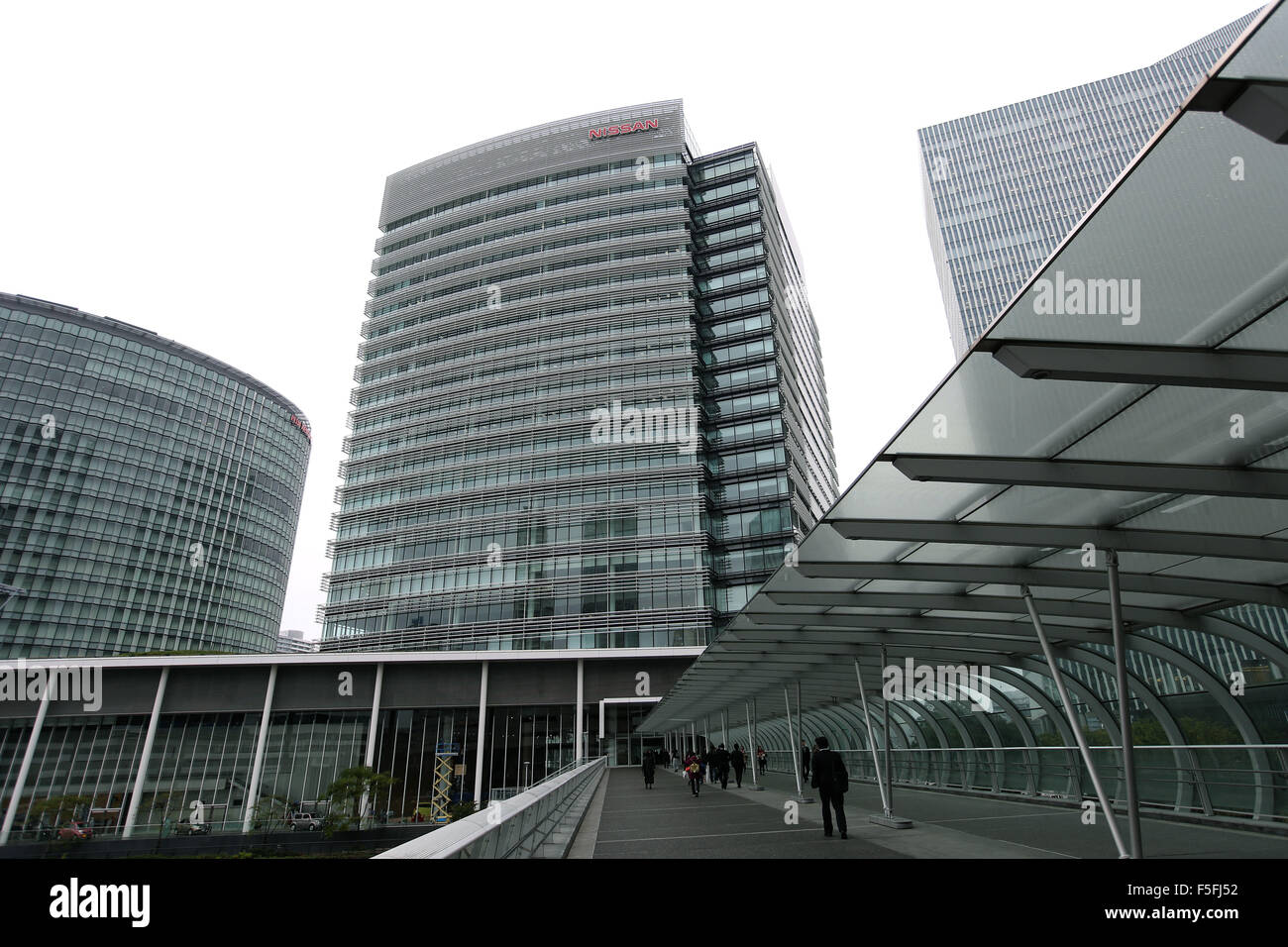 Nissan Motor Co. headquarters building is seen in Yokohama, south of ...