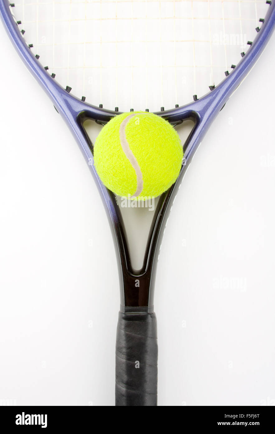 Tennis racket and ball Stock Photo - Alamy