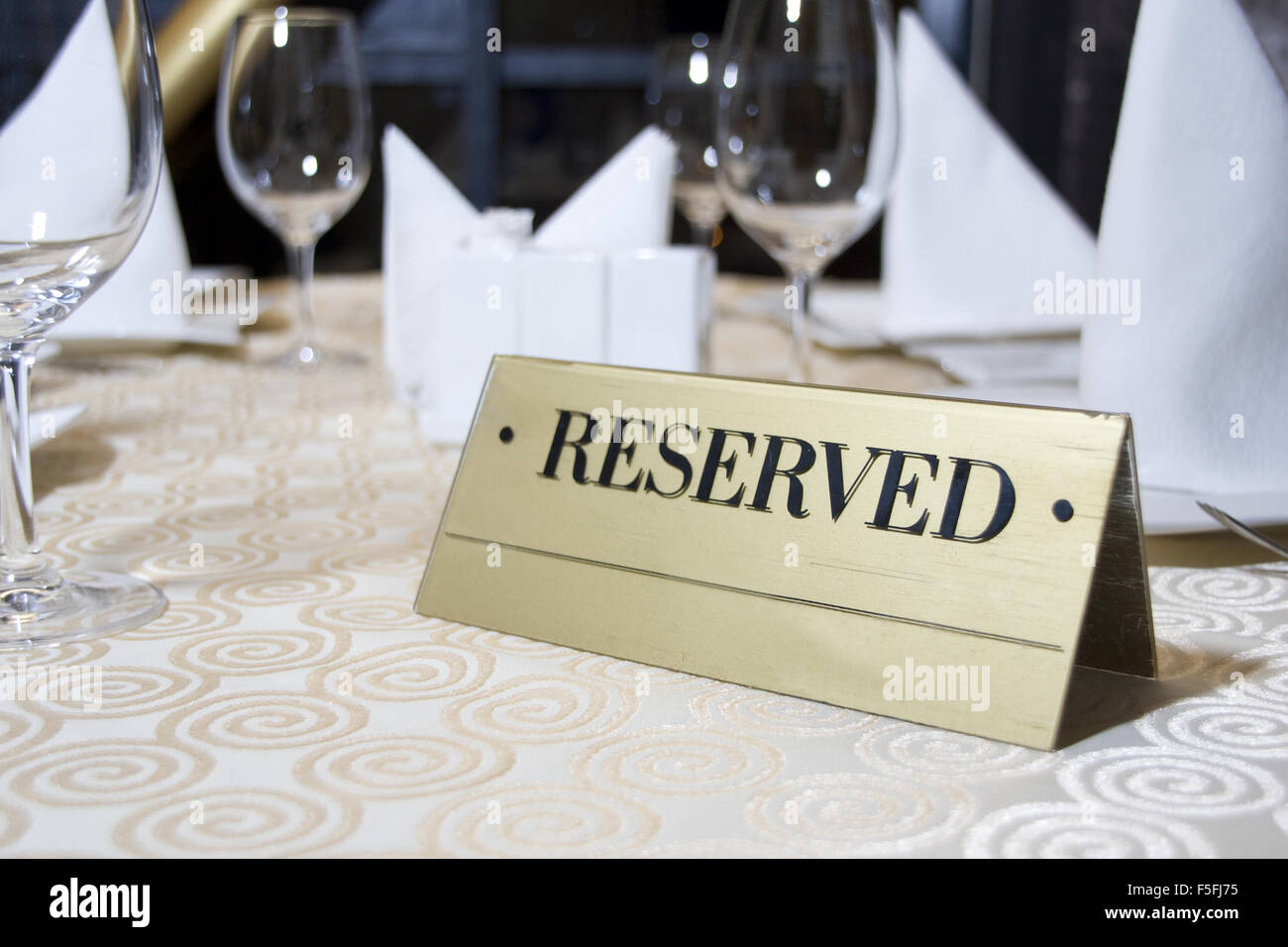 Reserved sign gold hi-res stock photography and images - Alamy