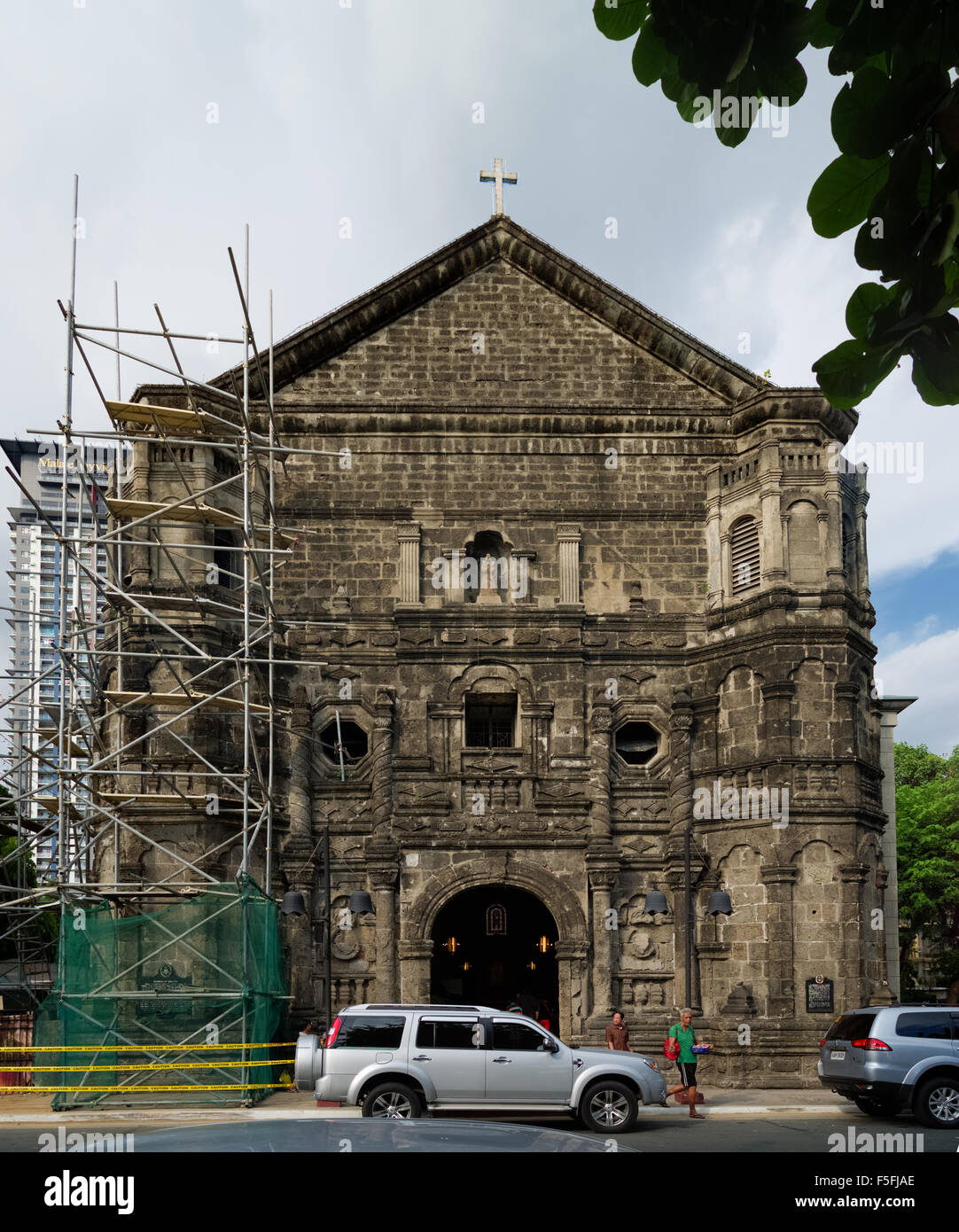 MANILA, PHILIPPINES - JUNE 7, 2015: Exterior of Malate church. The ...