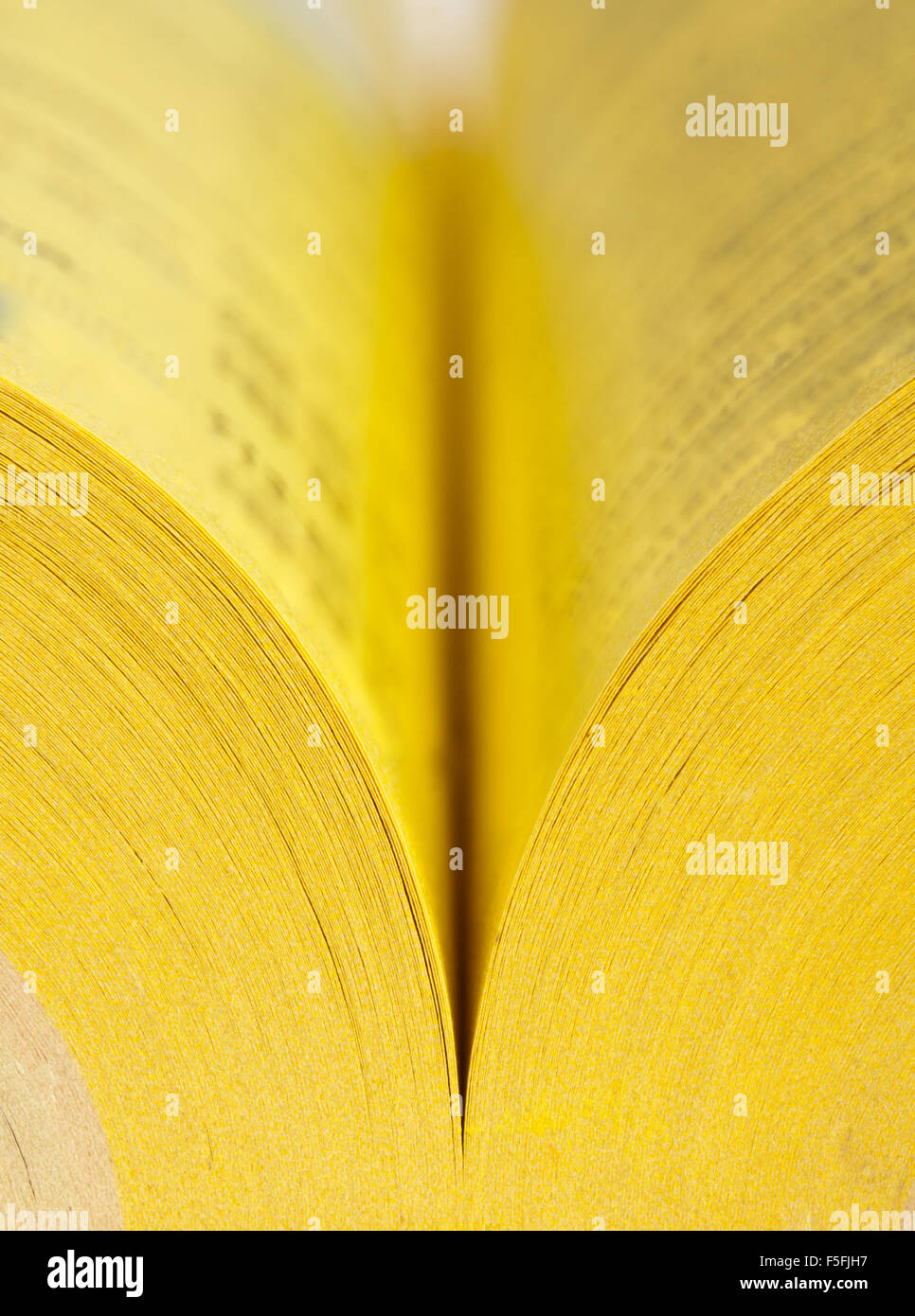 Open yellow pages book Stock Photo - Alamy