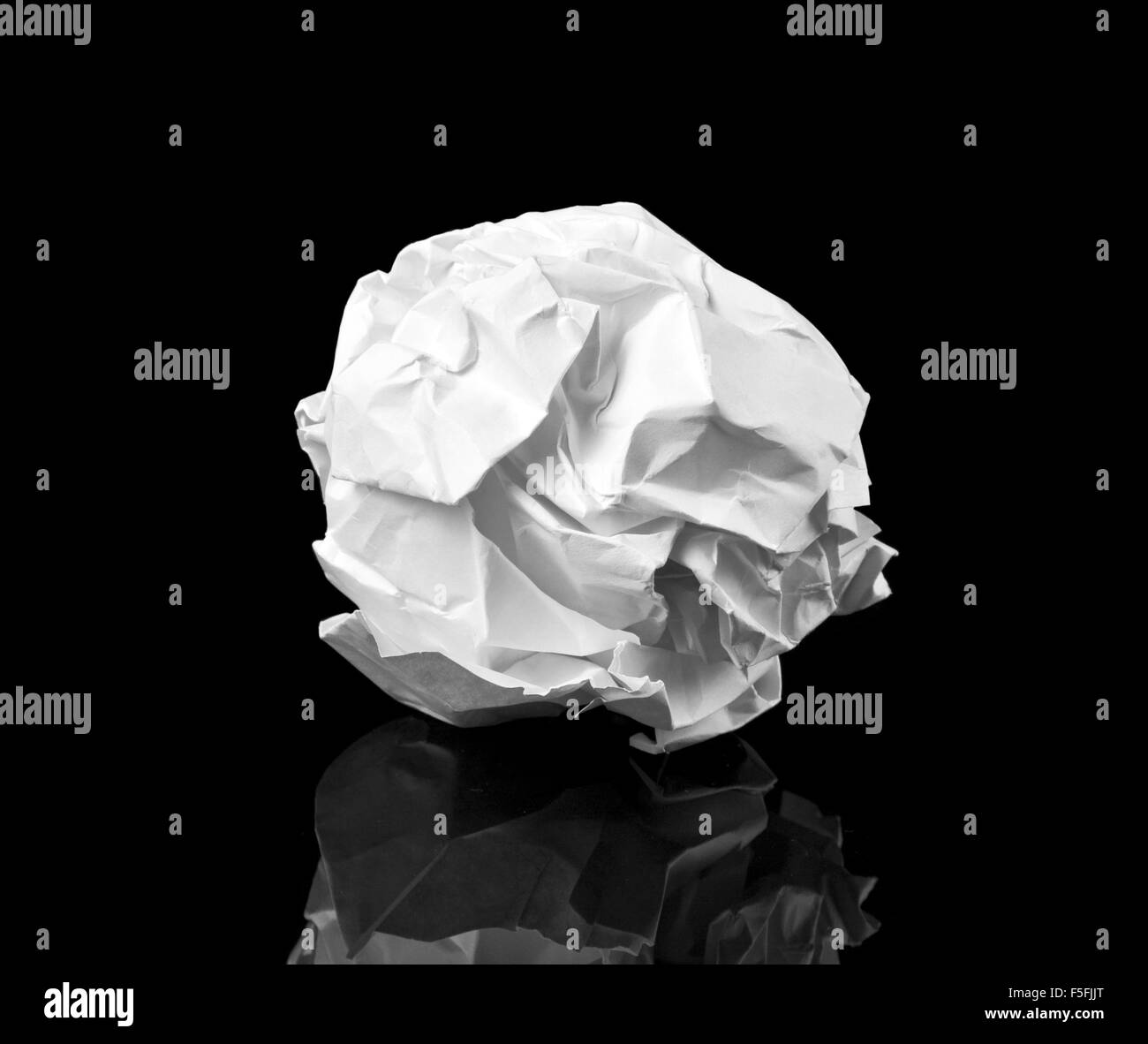 Crumpled paper ball Black and White Stock Photos & Images - Alamy