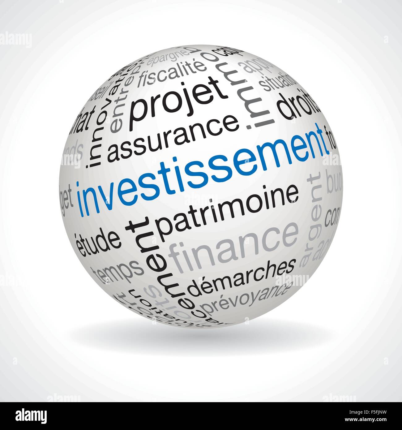 French investment theme sphere with keywords full vector Stock Vector ...