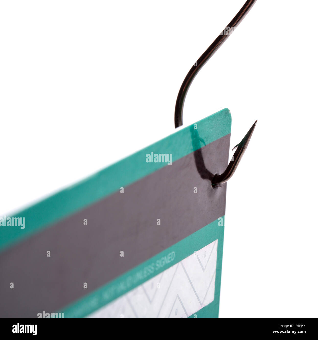 Credit card on a fishing hook Stock Photo - Alamy
