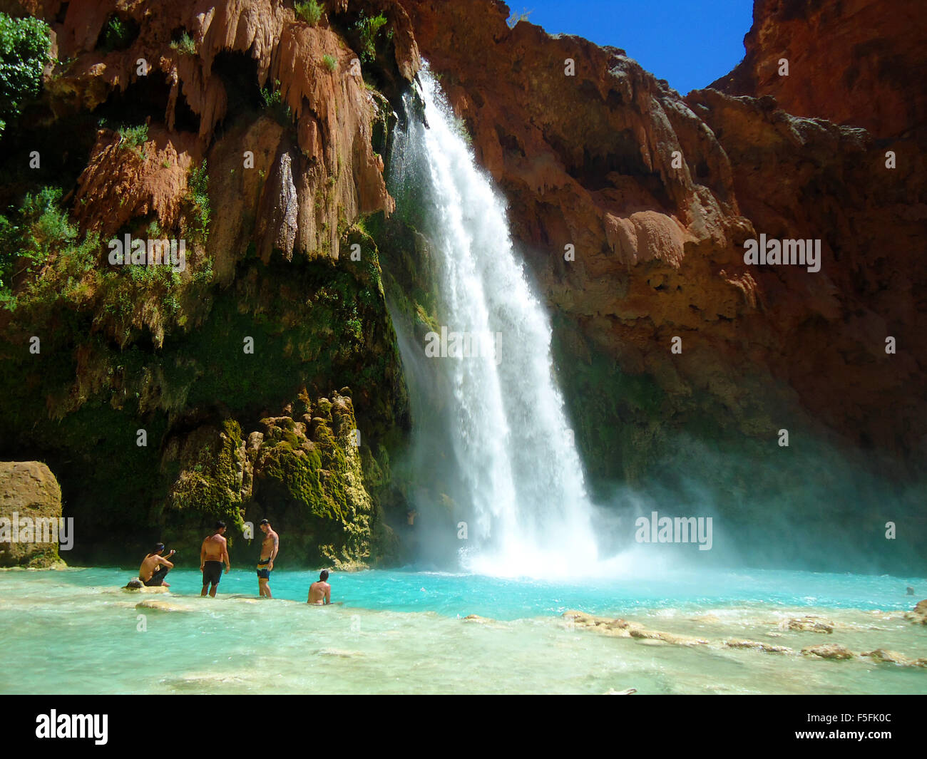 Majestic waterfalls and beautiful scenery on the Havasupai Indian ...